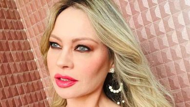 Anna Falchi, prove di famiglia con i i figli e il nuovo compagno ...